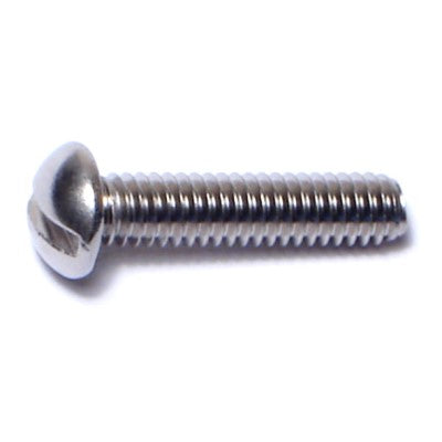 #8-32 x 3/4" 18-8 Stainless Steel Coarse Thread Slotted Round Head Mac ...
