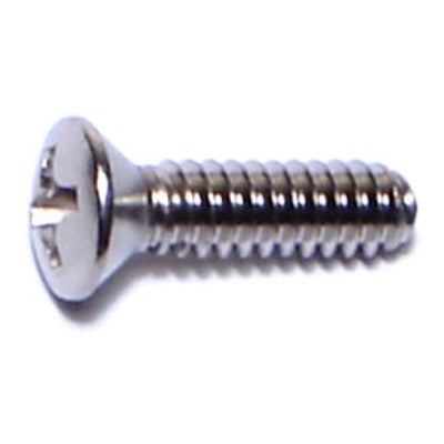 #6-32 x 1/2" 18-8 Stainless Steel Coarse Thread Phillips Oval Head Mac ...