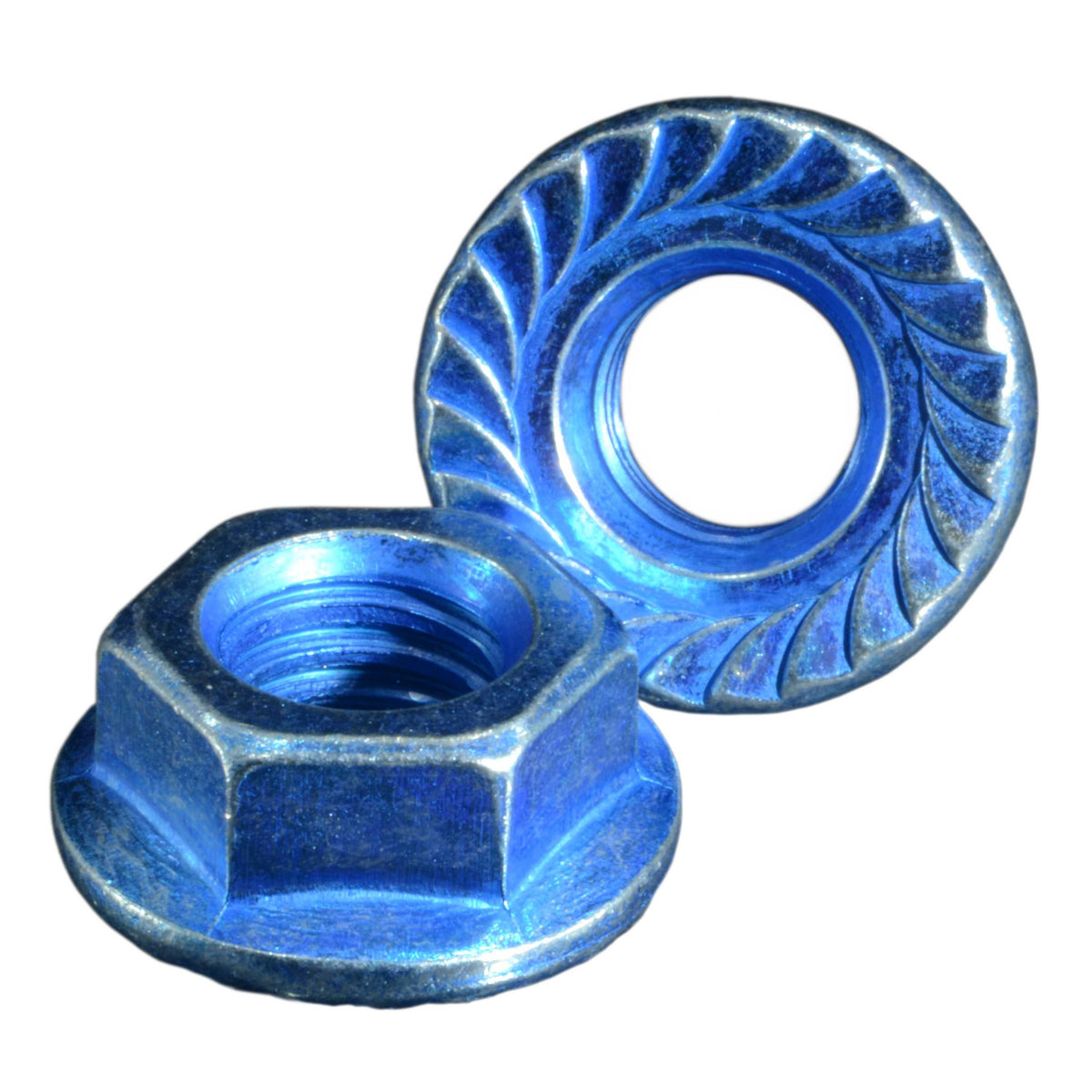 7/16"-14 Zinc Plated Case Hardened Steel Coarse Thread Hex Flange Nuts ...