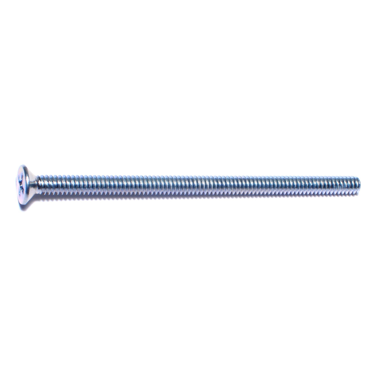 #10-24 x 3-1/2" Zinc Plated Steel Coarse Thread Phillips Flat Head Mac ...