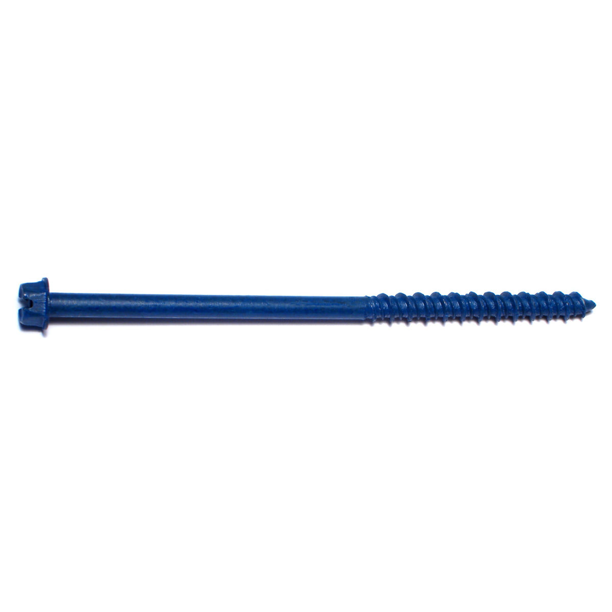 3/16" x 3-3/4" Blue Ruspert Coated Steel Slotted Hex Washer Head Mason ...