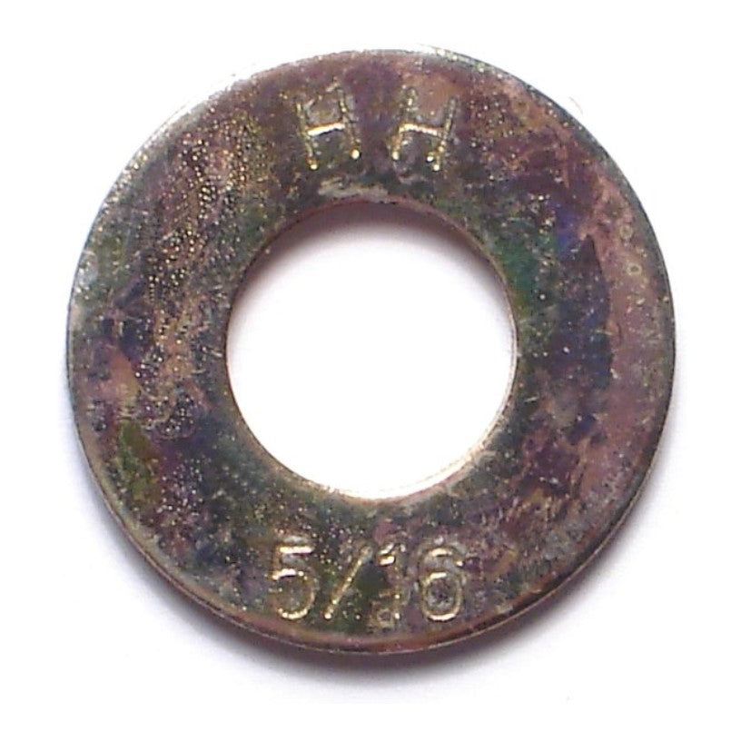 5/16" x 3/8" x 7/8" Zinc Plated Grade 8 Steel USS Flat Washers ...