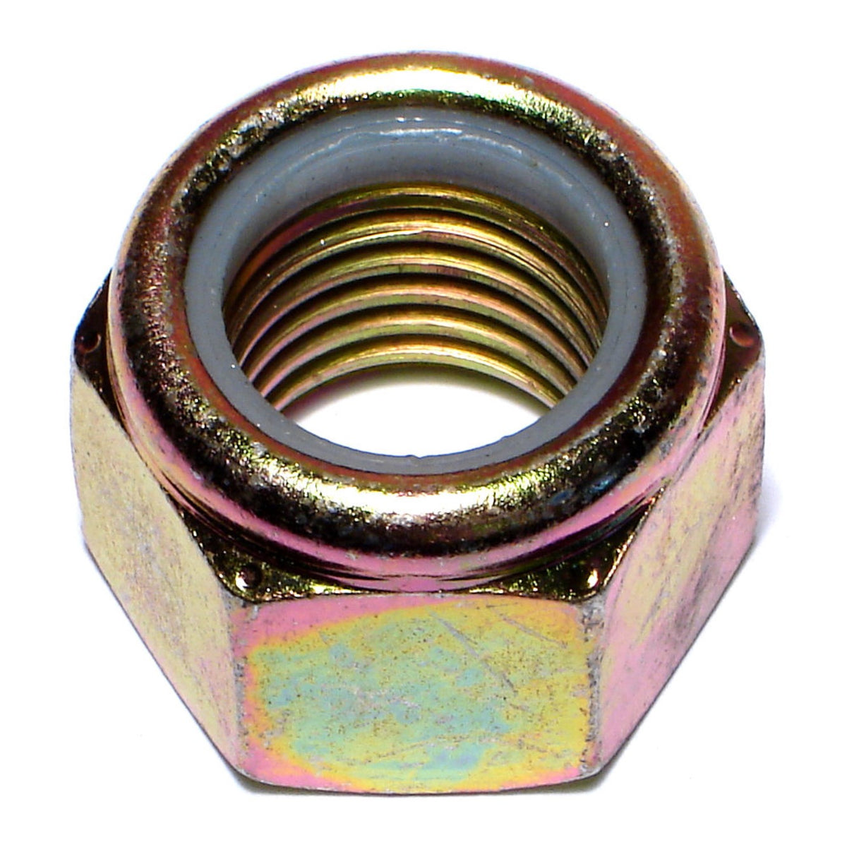 7/8"-9 Zinc Plated Grade 8 Steel Coarse Thread Nylon Insert Lock Nuts ...