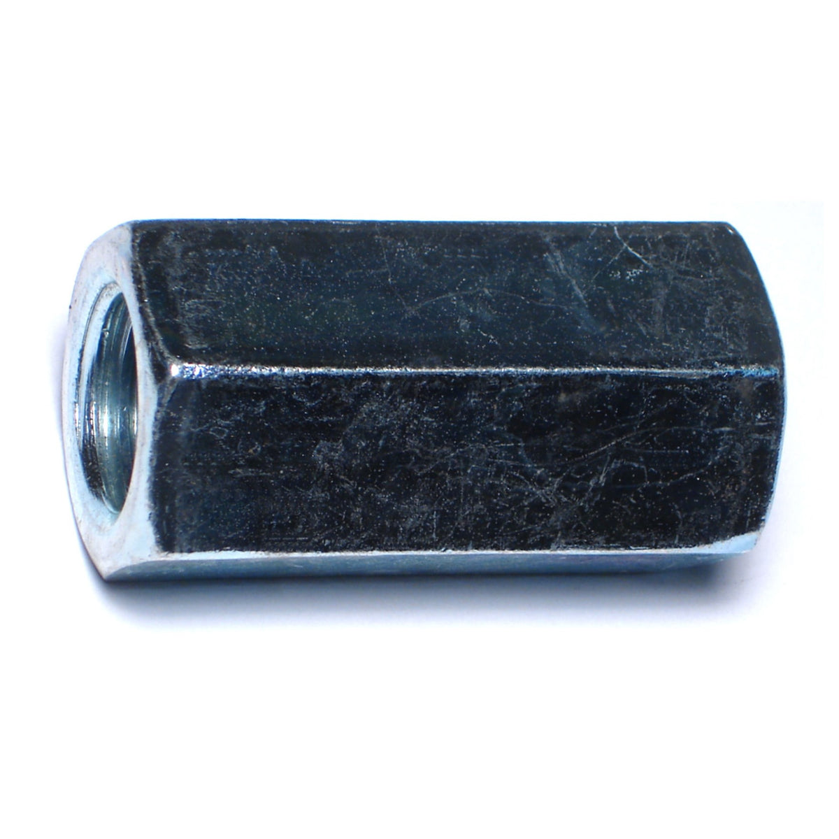 7/8"-9 x 1-1/4" x 2-1/2" Zinc Plated Steel Coarse Thread Rod Coupling ...