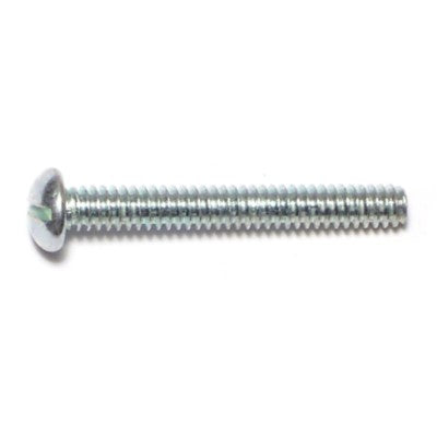 #10-24 x 1-1/2" Zinc Plated Steel Coarse Thread Slotted Round Head Mac ...