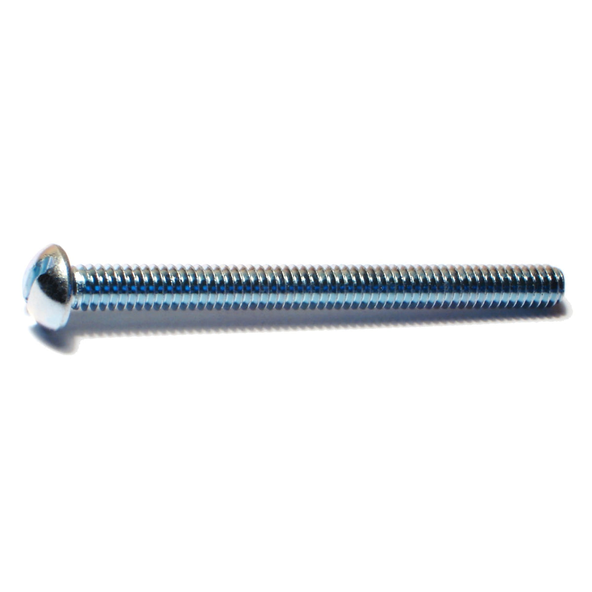 1/4"-20 x 3" Zinc Plated Steel Coarse Thread Slotted Round Head Machin ...