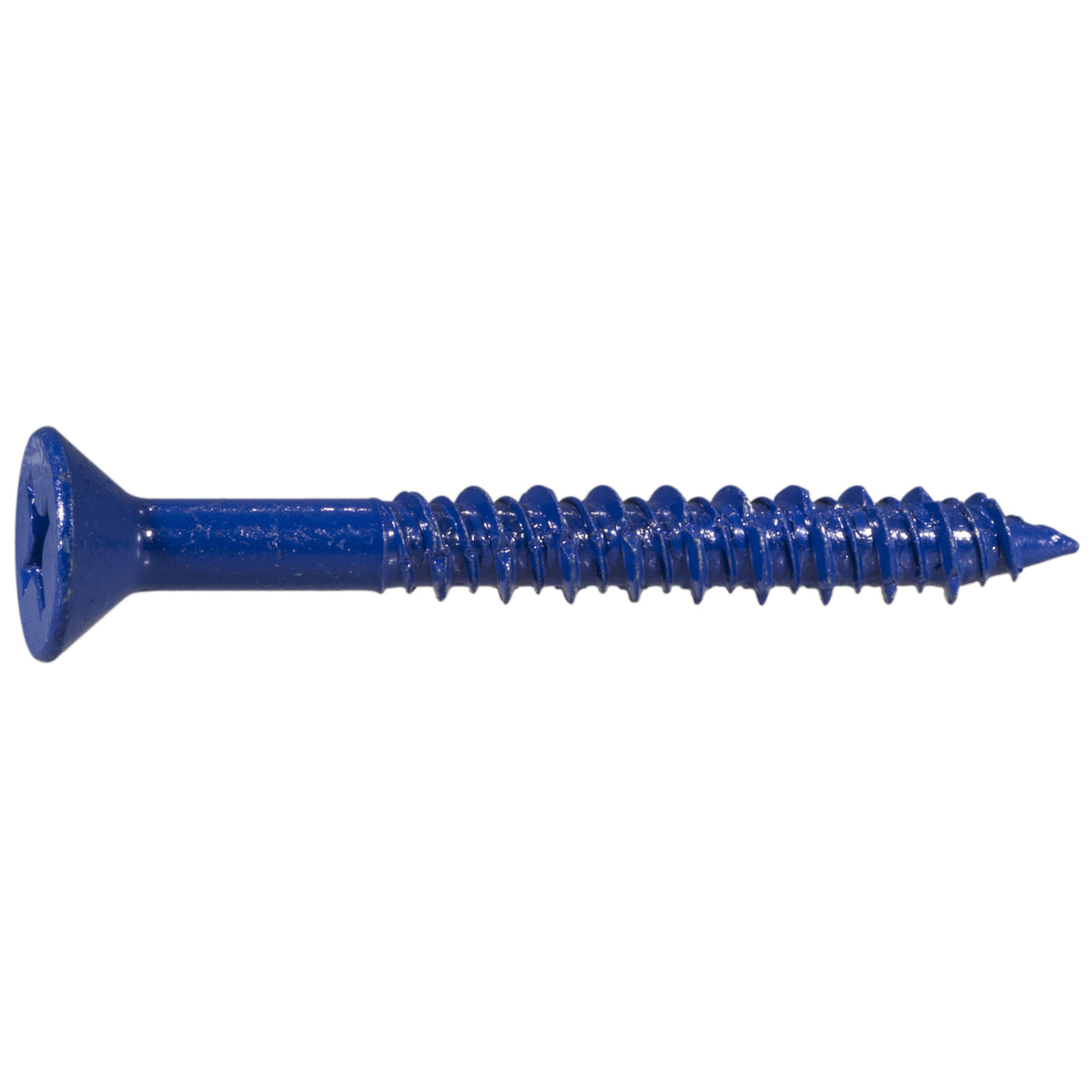 1/4" x 2-1/4" Blue Ruspert Coated Steel Phillips Flat Head Masonry Scr ...