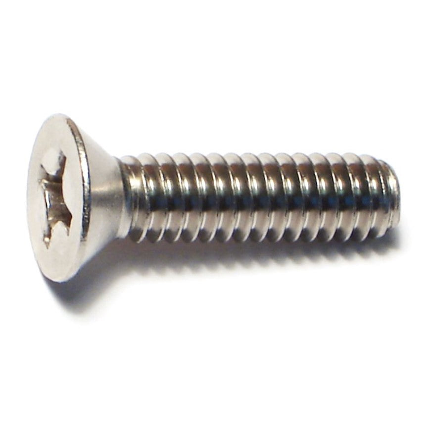 1/4"-20 x 1" 18-8 Stainless Steel Coarse Thread Phillips Flat Head Mac ...
