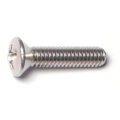 #8-32 x 3/4" 18-8 Stainless Steel Coarse Thread Phillips Oval Head Mac ...