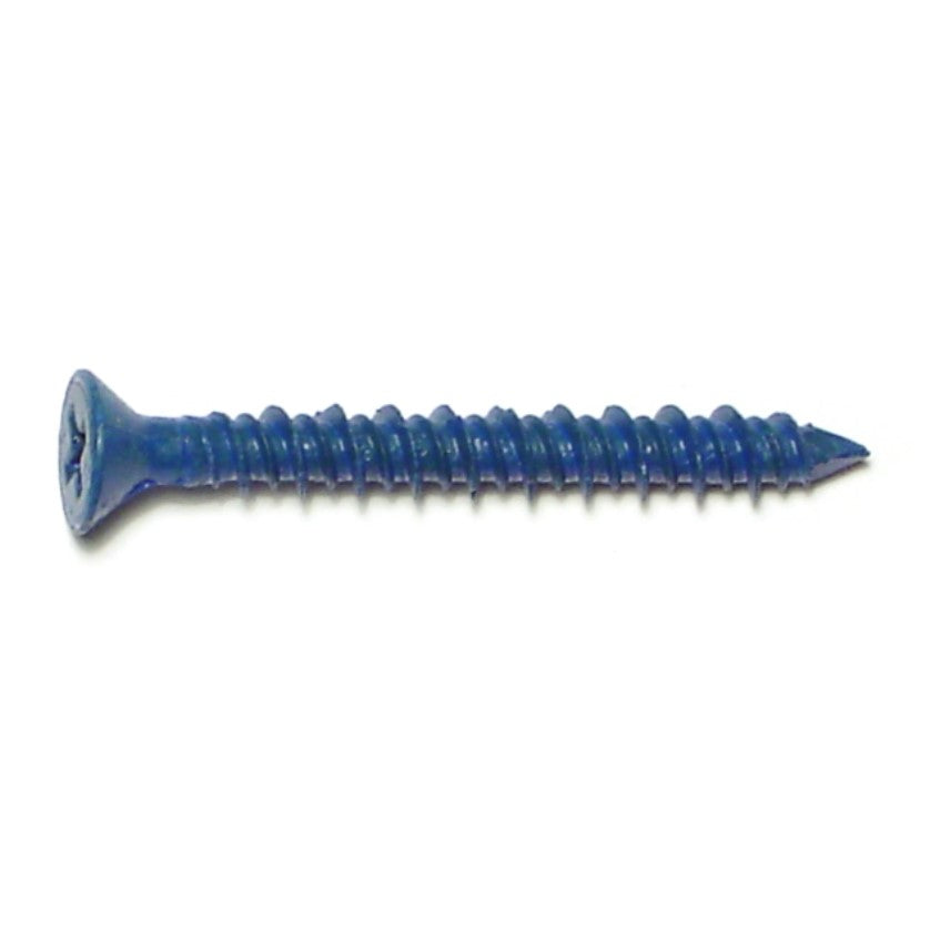 3/16" x 1-3/4" Blue Ruspert Coated Steel Phillips Flat Head Tapcon Mas ...