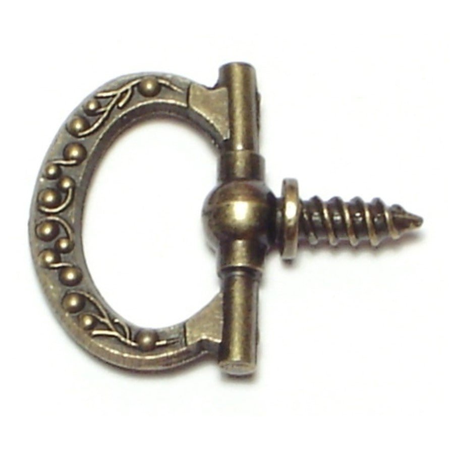 15/16" Antique Brass Floral Decorative Rings — Fastener Line