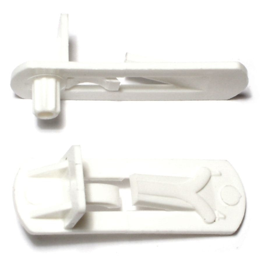 1/4" x 0.4" White Plastic Locking Shelf Supports — Fastener Line