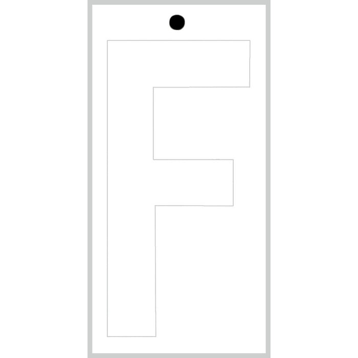 3" - "F" White Self Aligning Reflective Letters — Fastener Line