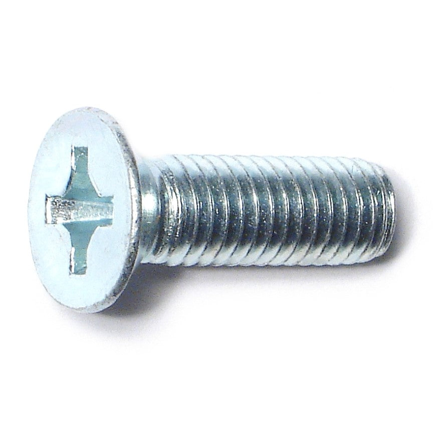 8mm-1.25 x 25mm Zinc Plated Class 4.8 Steel Coarse Thread Phillips Fla ...