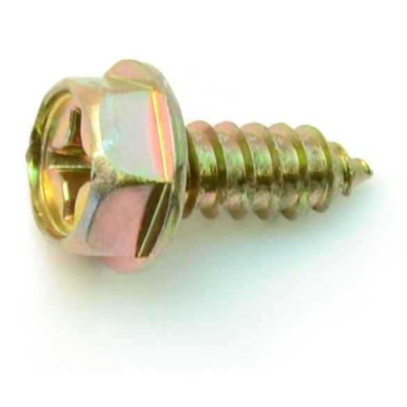 6mm x 16mm Zinc Plated Steel Phillips Hex Washer Head Sheet Metal Scre ...