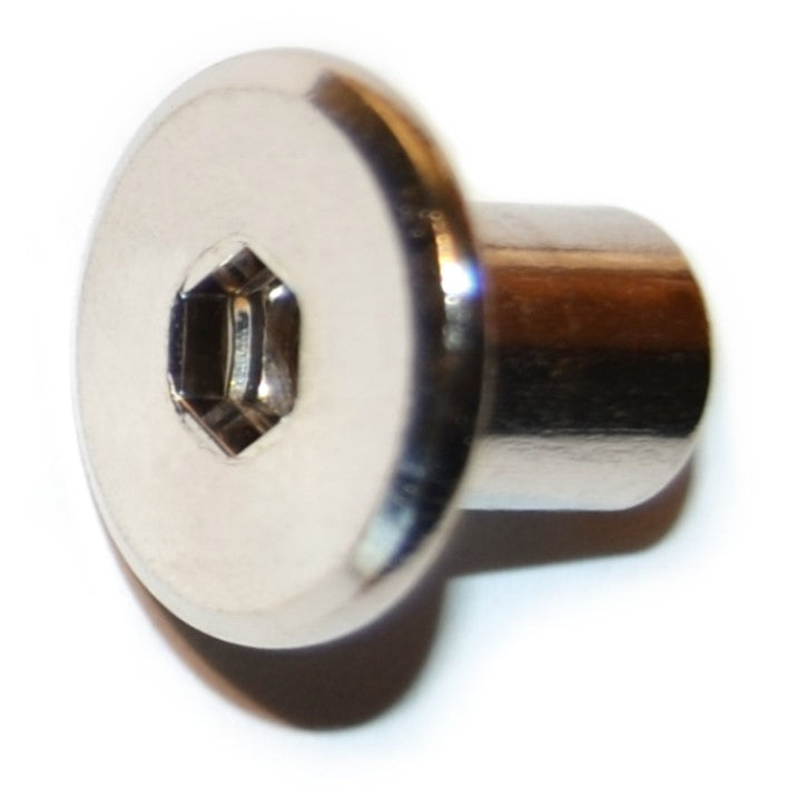 1/4"-20 x 1/2" Nickel Plated Steel Coarse Thread Joint Connector Caps ...