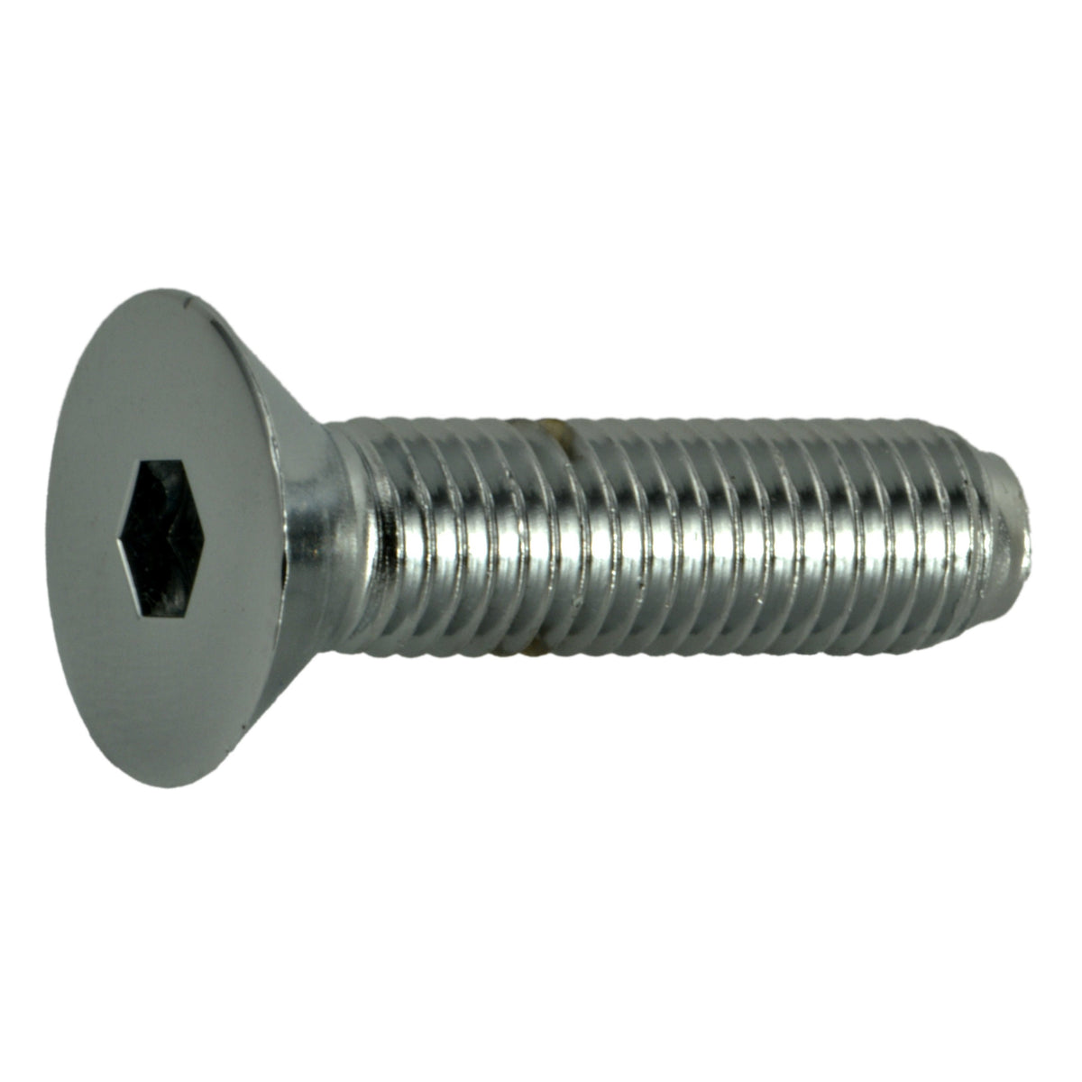 1/4"-28 x 1" Chrome Plated Steel Fine Thread Flat Head Socket Cap Scre ...