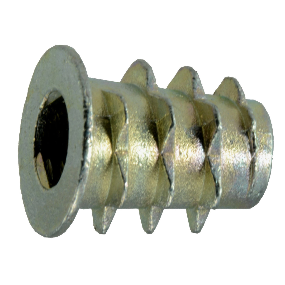 5mm-0.8 x 13mm Die Cast Zinc Coarse Thread Soft Wood Inserts — Fastener ...