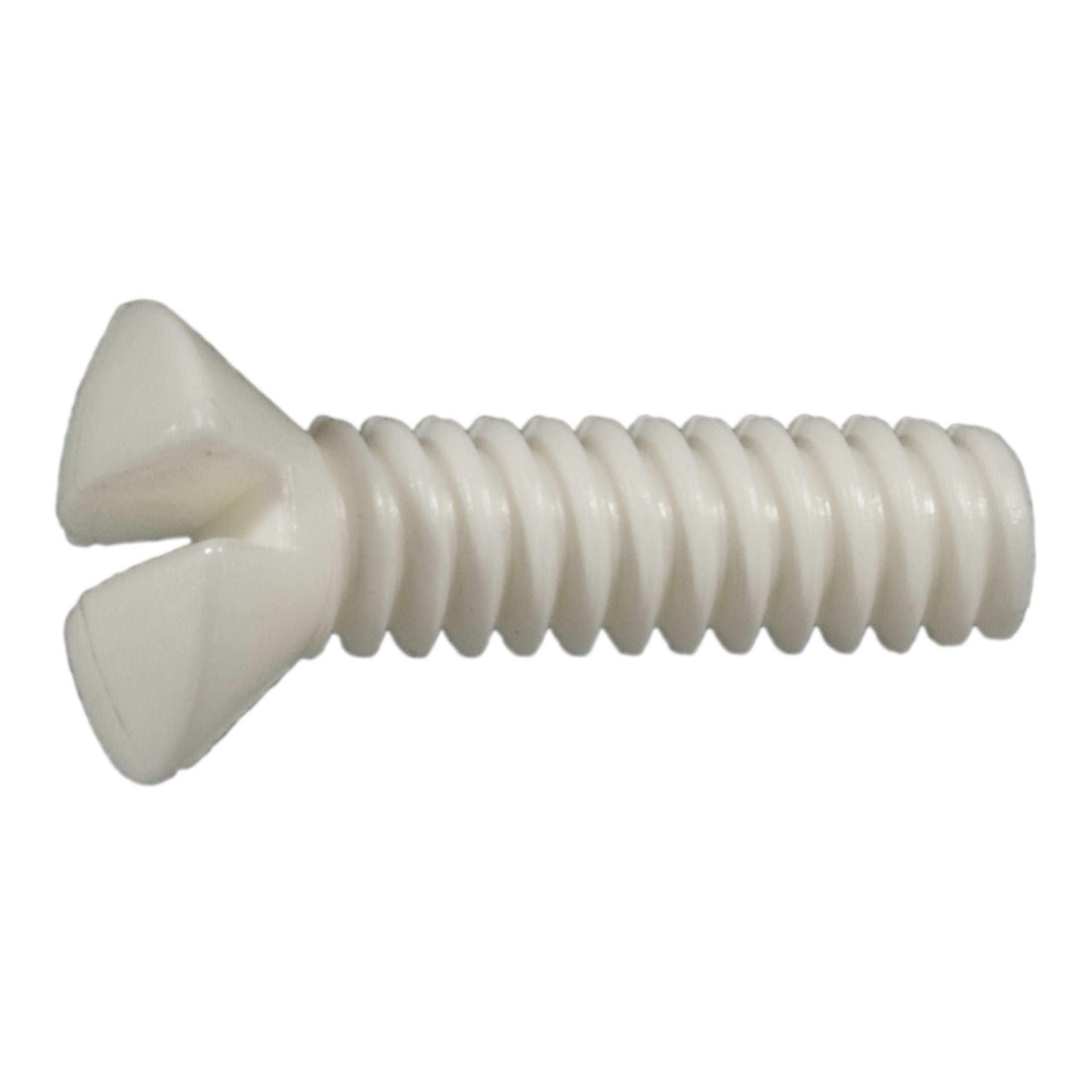 #6-32 x 1/2" White Slotted Oval Head Coarse Threaded Switch Plate Scre ...