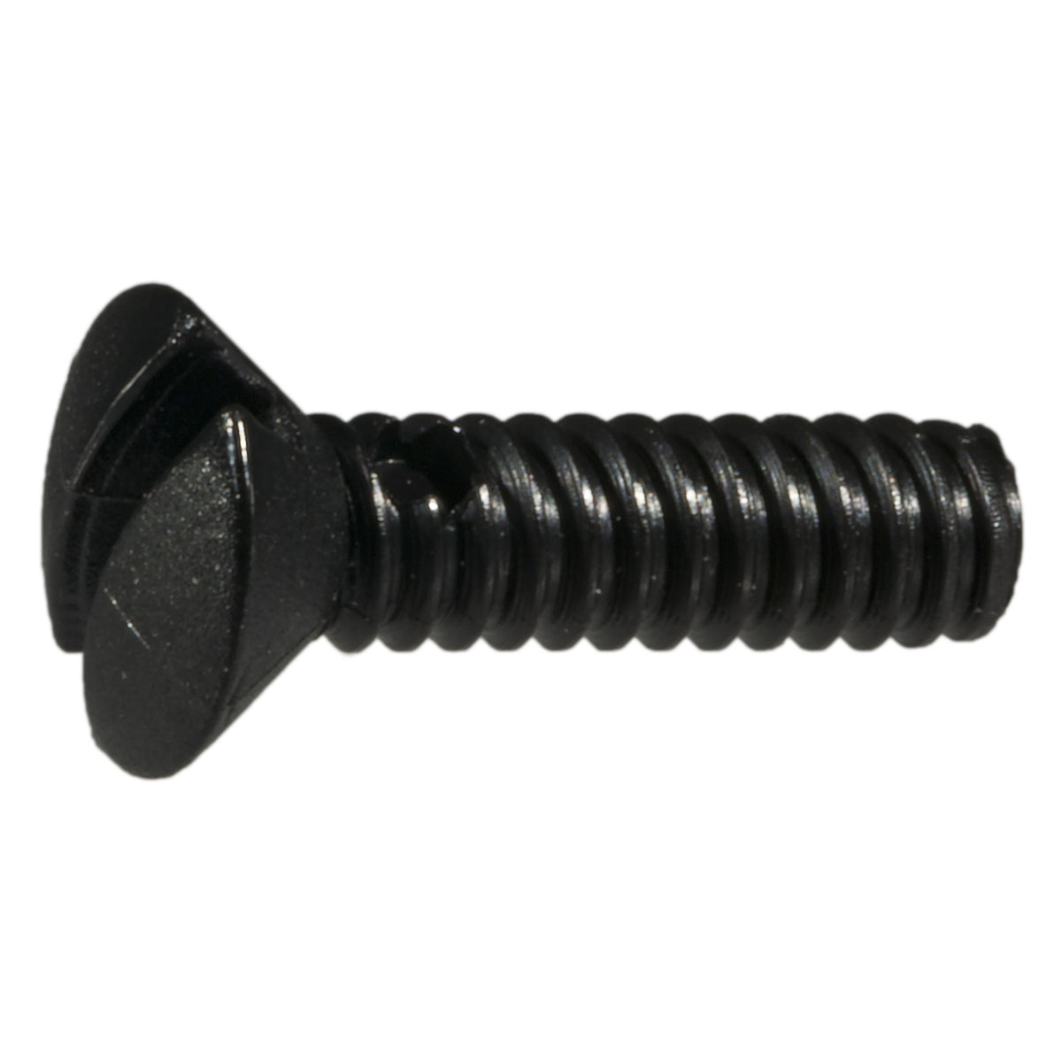 #6-32 x 1/2" Black Slotted Oval Head Coarse Threaded Switch Plate Scre ...