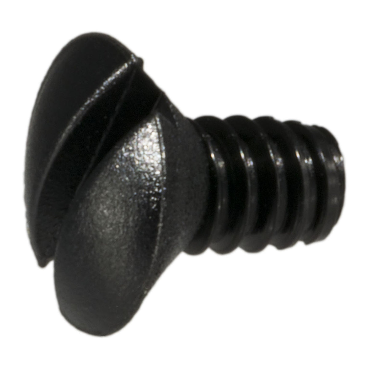 #6-32 x 1/4" Black Slotted Oval Head Coarse Threaded Switch Plate Scre ...