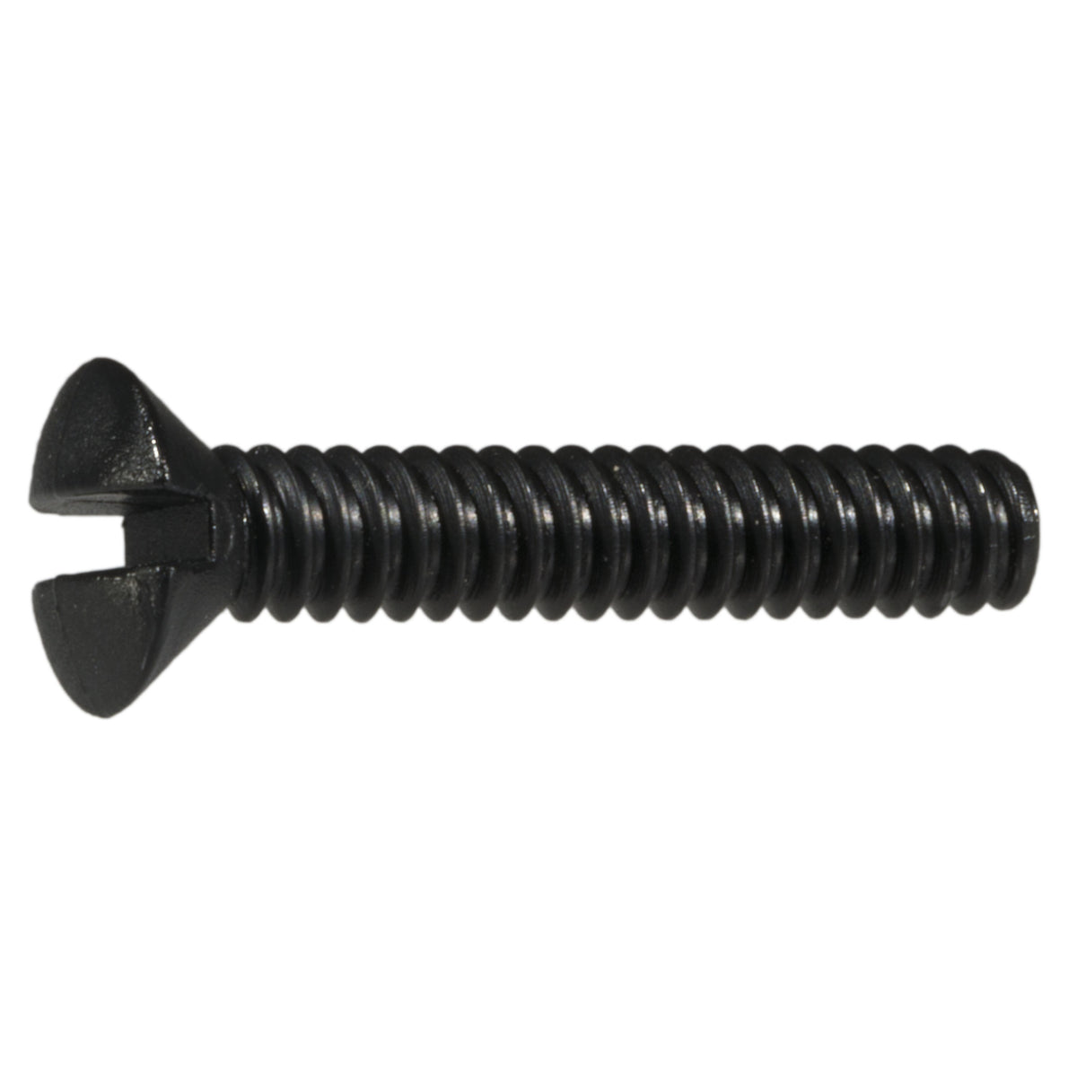 #6-32 x 3/4" Black Slotted Oval Head Coarse Threaded Switch Plate Scre ...