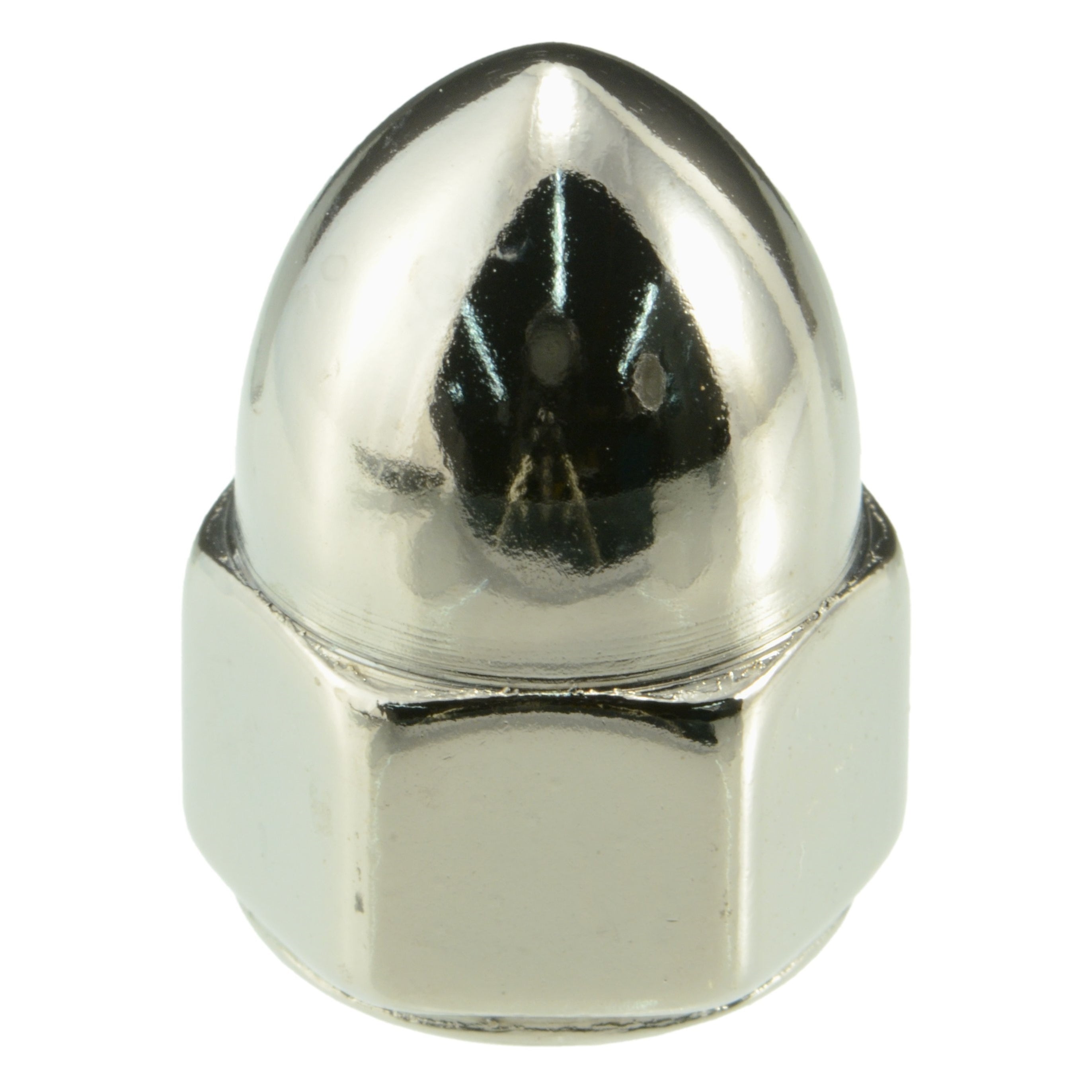 3/8"-24 Black Chrome Plated Steel Fine Thread Acorn Nuts — Fastener Line