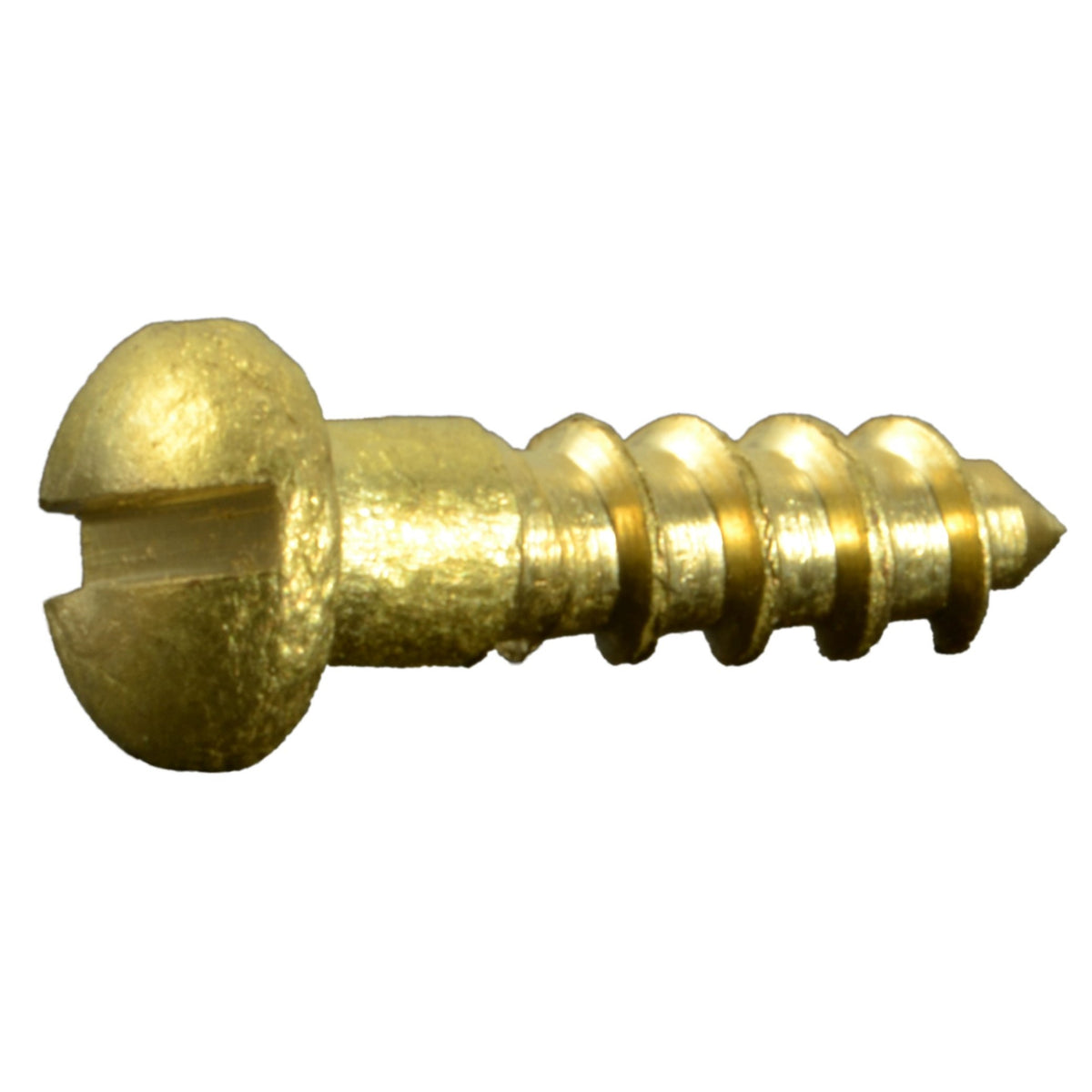 #3 x 3/8" Brass Slotted Round Head Wood Screws — Fastener Line