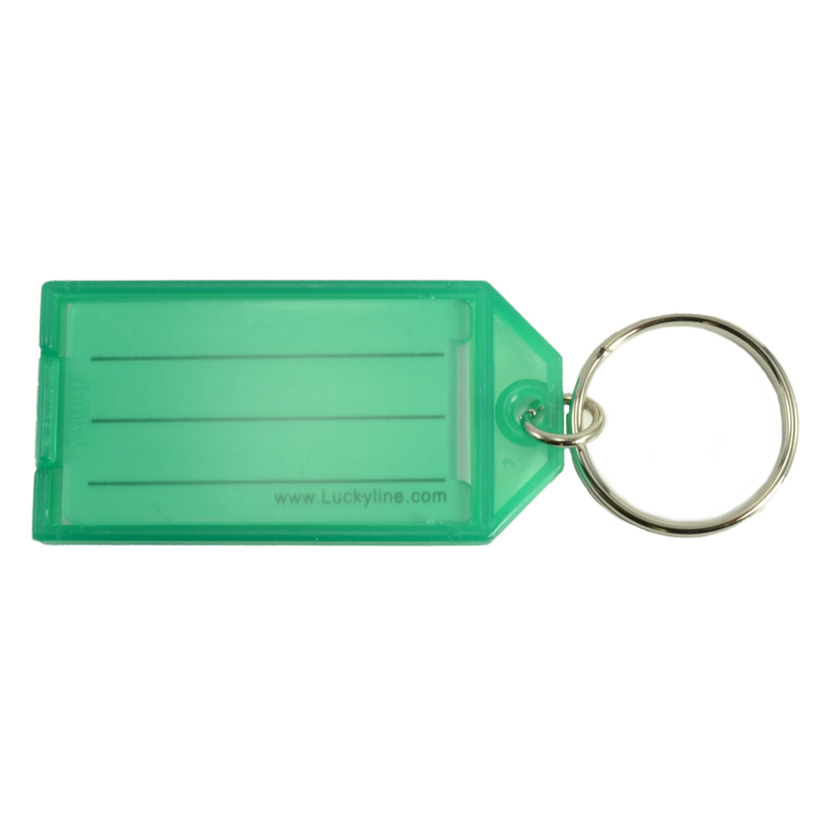 Green Plastic Ring Key Tags with Splits — Fastener Line