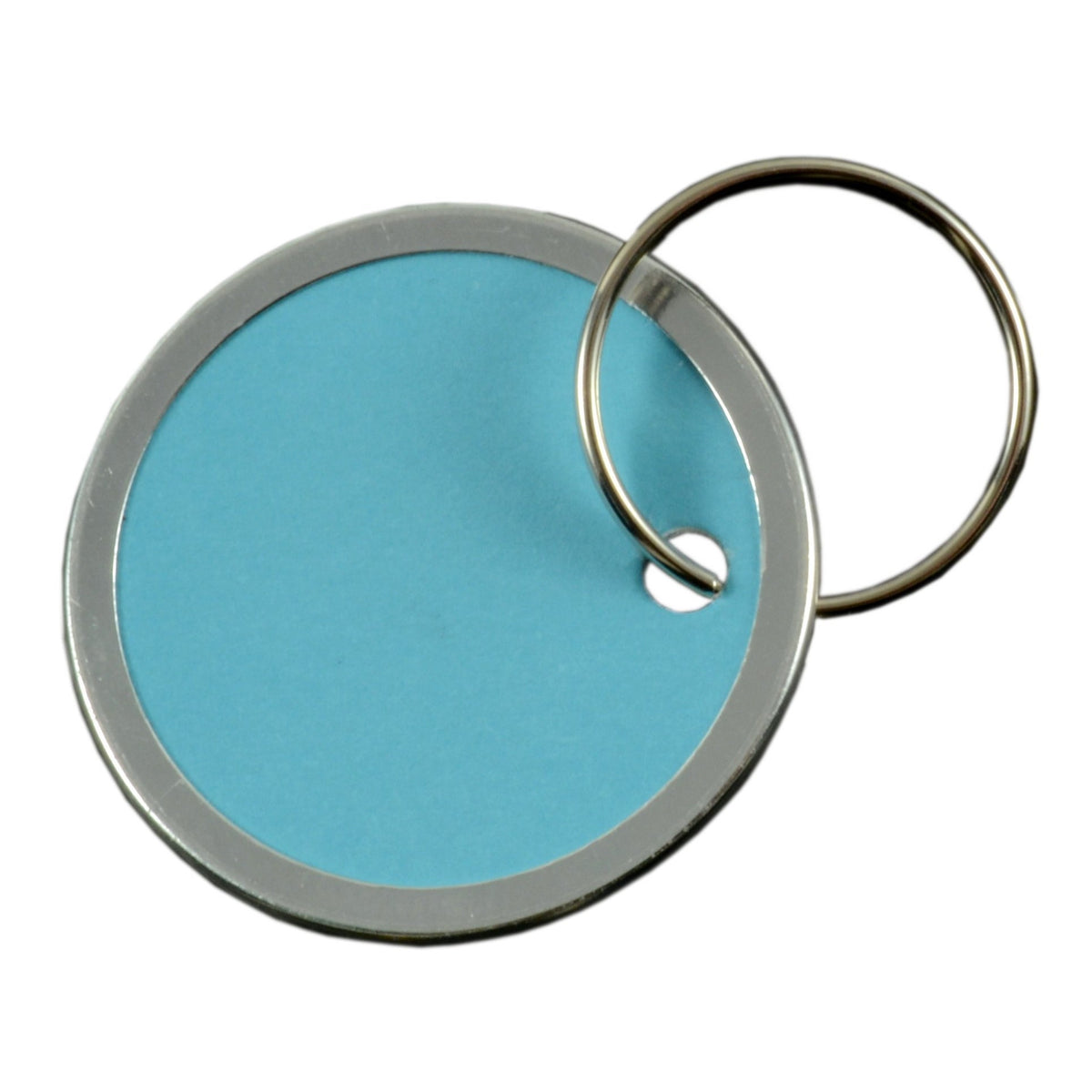 1-1/4" Blue Paper Tags with Metal Rings — Fastener Line