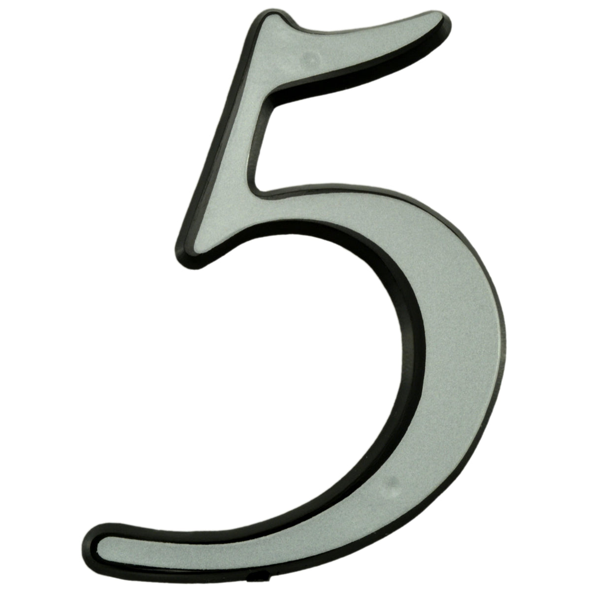 4" - "5" White Plastic Reflective House Numbers — Fastener Line