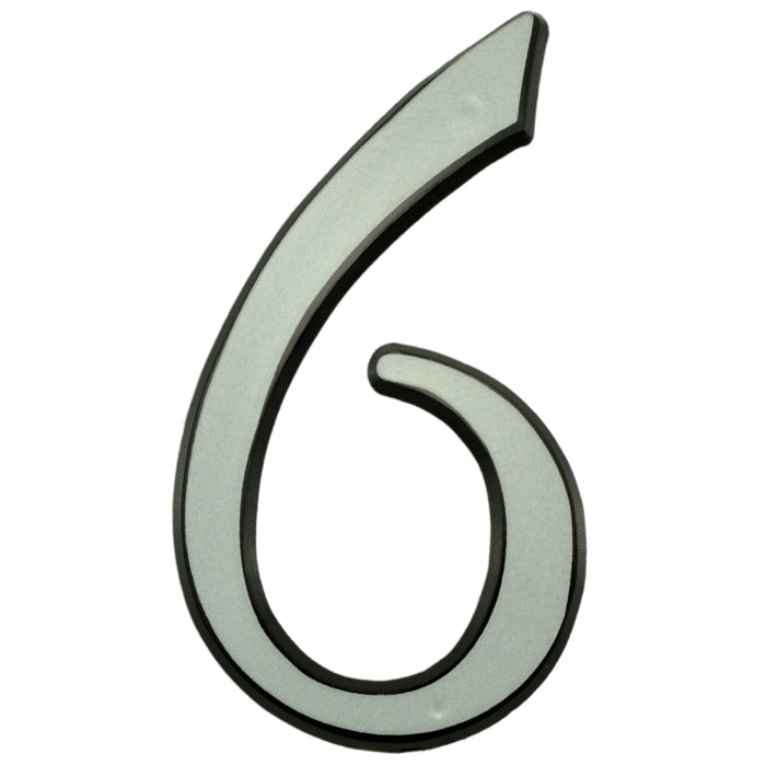 4" - "6" White Plastic Reflective House Numbers — Fastener Line
