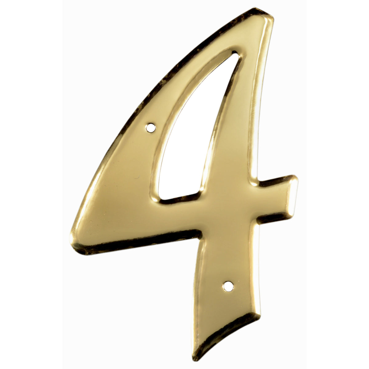 3.75" - 4 Brass Colored Aluminum House Numbers — Fastener Line