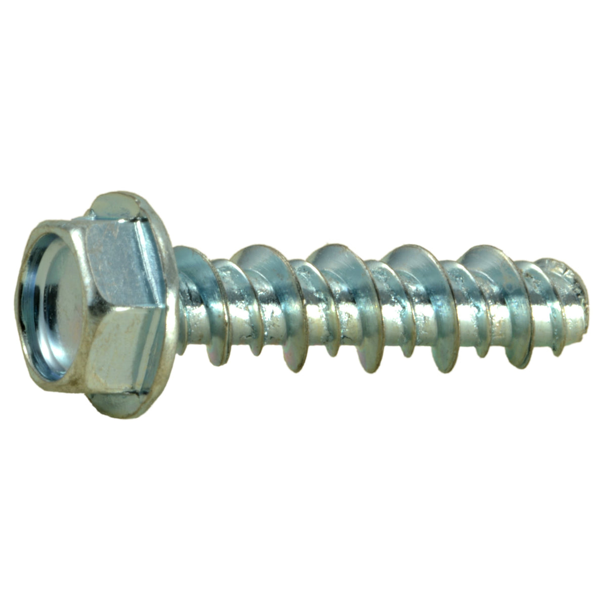 #10 x 3/4" Zinc Plated Steel Hex Head Hi-Lo Screws — Fastener Line