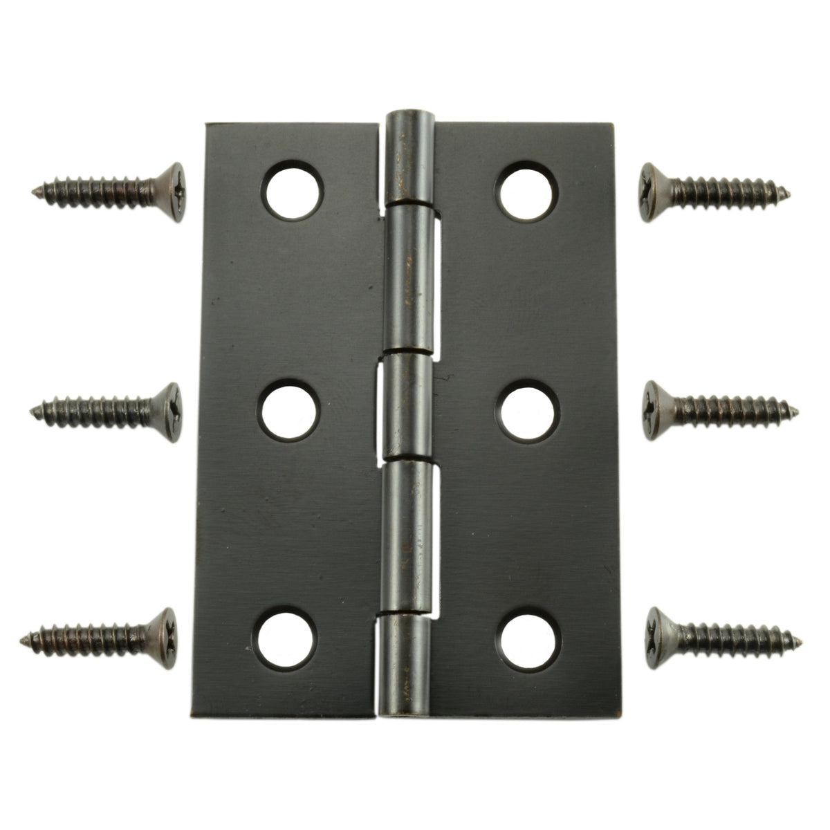 2-1/2 x 1-9/16" Ornamental Bronze Plated Steel Butt Hinges — Fastener Line