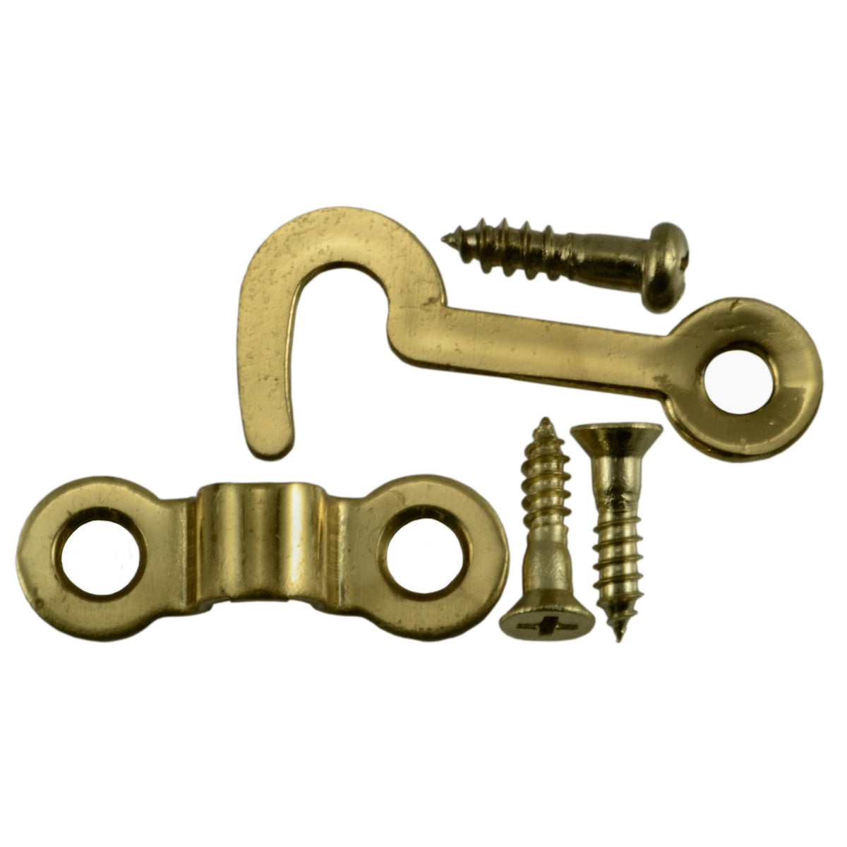 3/4" x 1-7/8" Solid Brass Hooks & Staples — Fastener Line