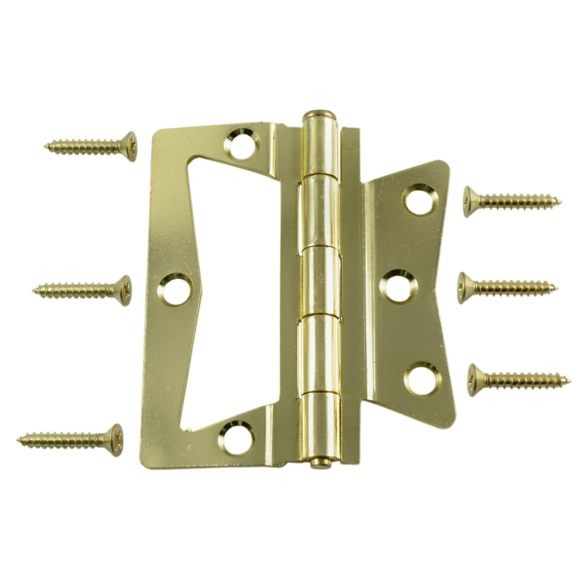 3-1/2 Brass Plated Steel Non-Mortise Hinges — Fastener Line
