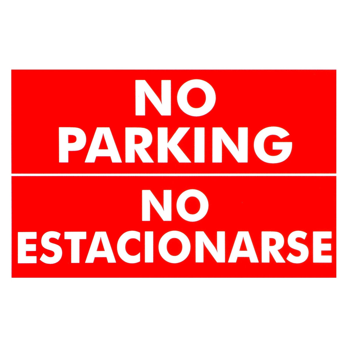 8" x 12" Styrene Plastic "No Parking" Signs — Fastener Line
