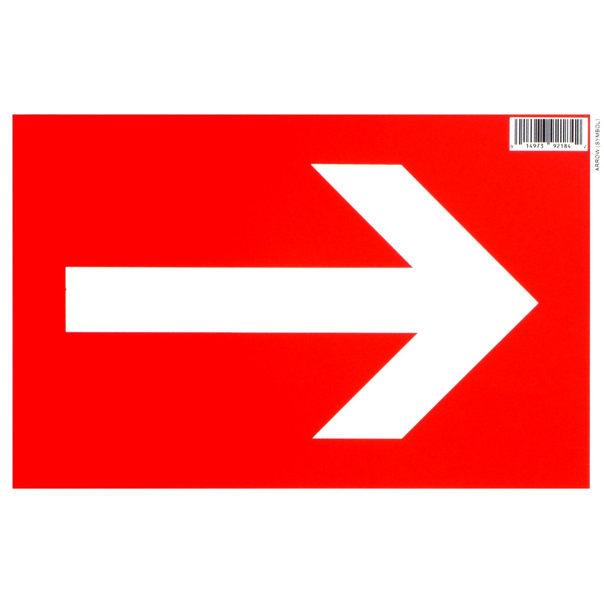 8" x 12" Styrene Plastic "Arrow" Signs — Fastener Line