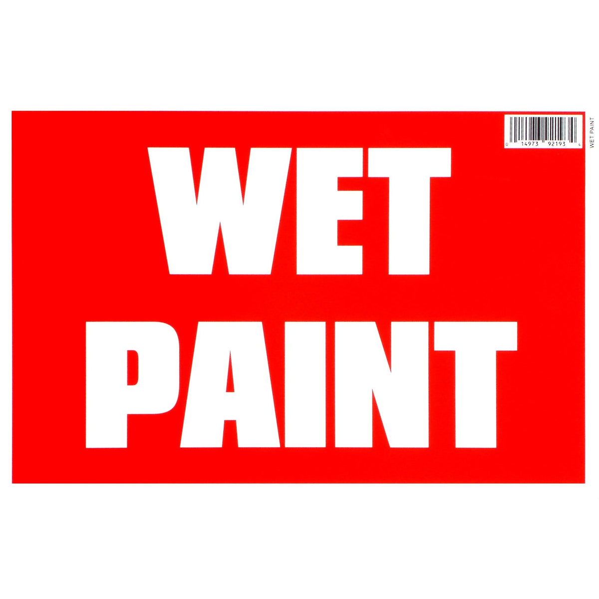 8" x 12" Styrene Plastic "Wet Paint" Signs — Fastener Line