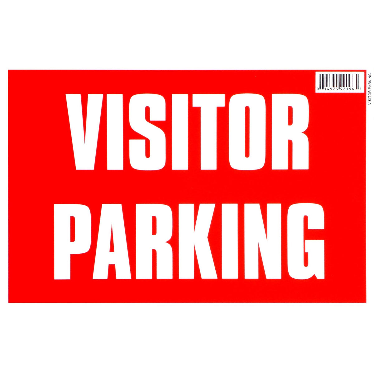 8" x 12" Styrene Plastic "Visitor Parking" Signs — Fastener Line