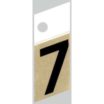 1" - "7" Slanted Black & Gold Numbers — Fastener Line