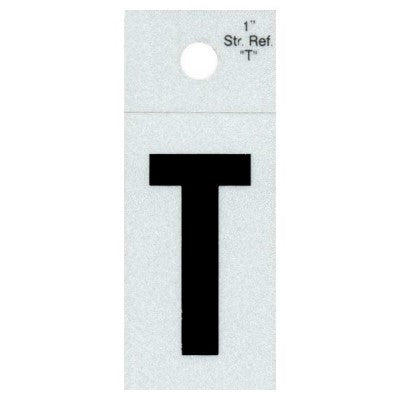 1" - "T" Straight Black Reflective Letters — Fastener Line