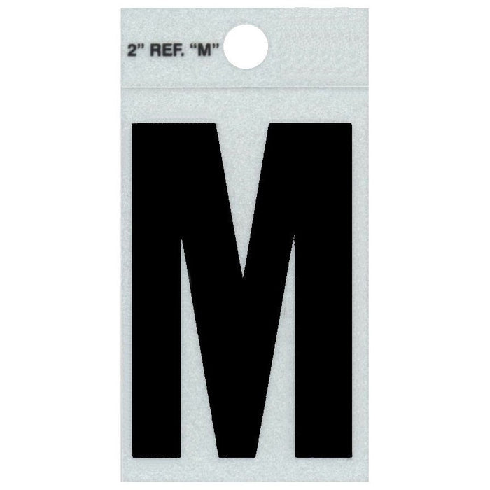 2" - M Straight Black Reflective Letters — Fastener Line