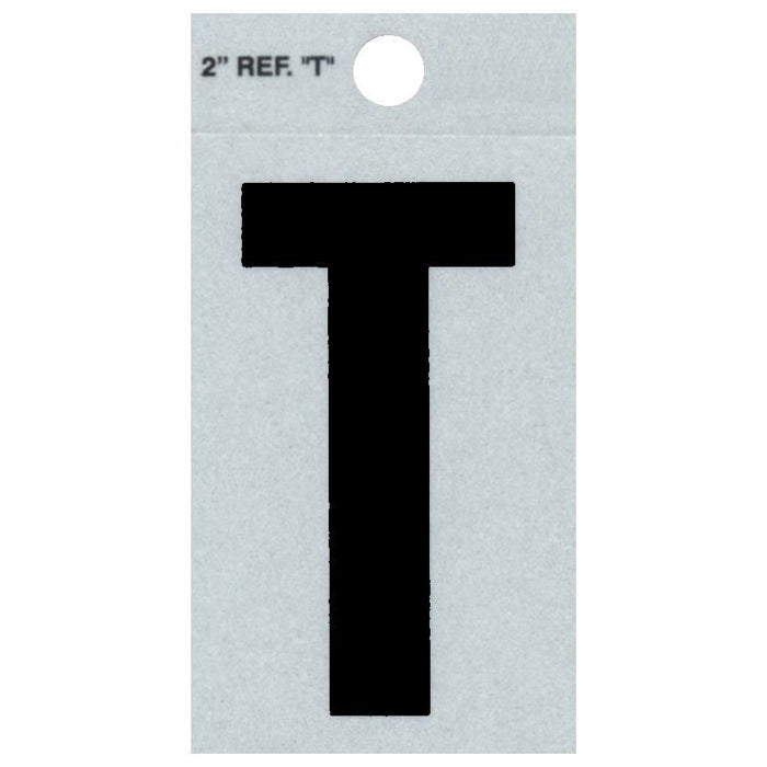 2" - T Straight Black Reflective Letters — Fastener Line