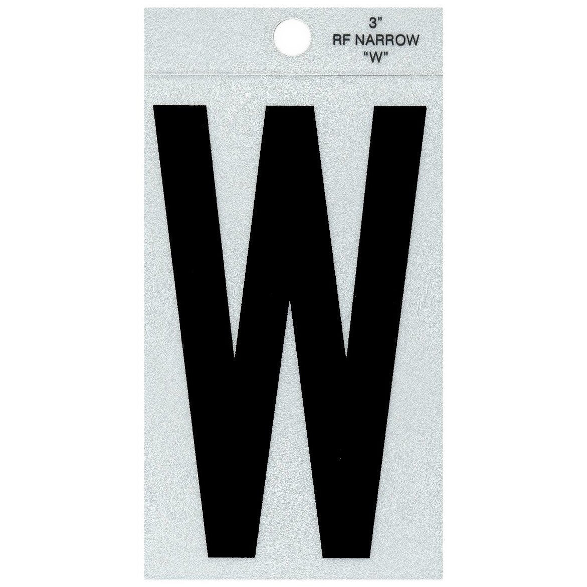 3" - W Straight Narrow Black Reflective Letters — Fastener Line