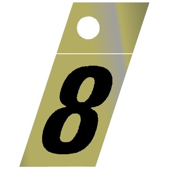 1.25" - 8 Slanted Gold Numbers — Fastener Line