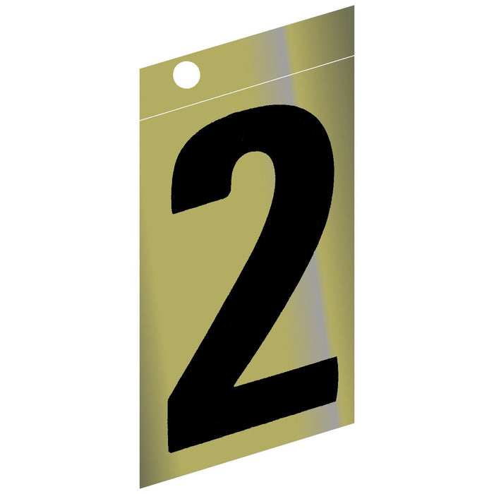 3" - 2 Slanted Gold Numbers — Fastener Line