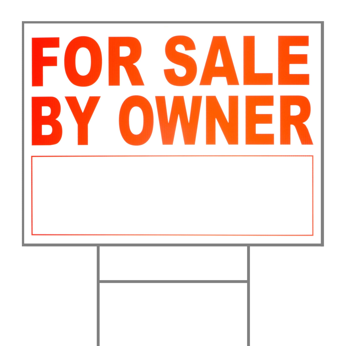 18" x 24" Plastic "For Sale by Owner" Signs — Fastener Line