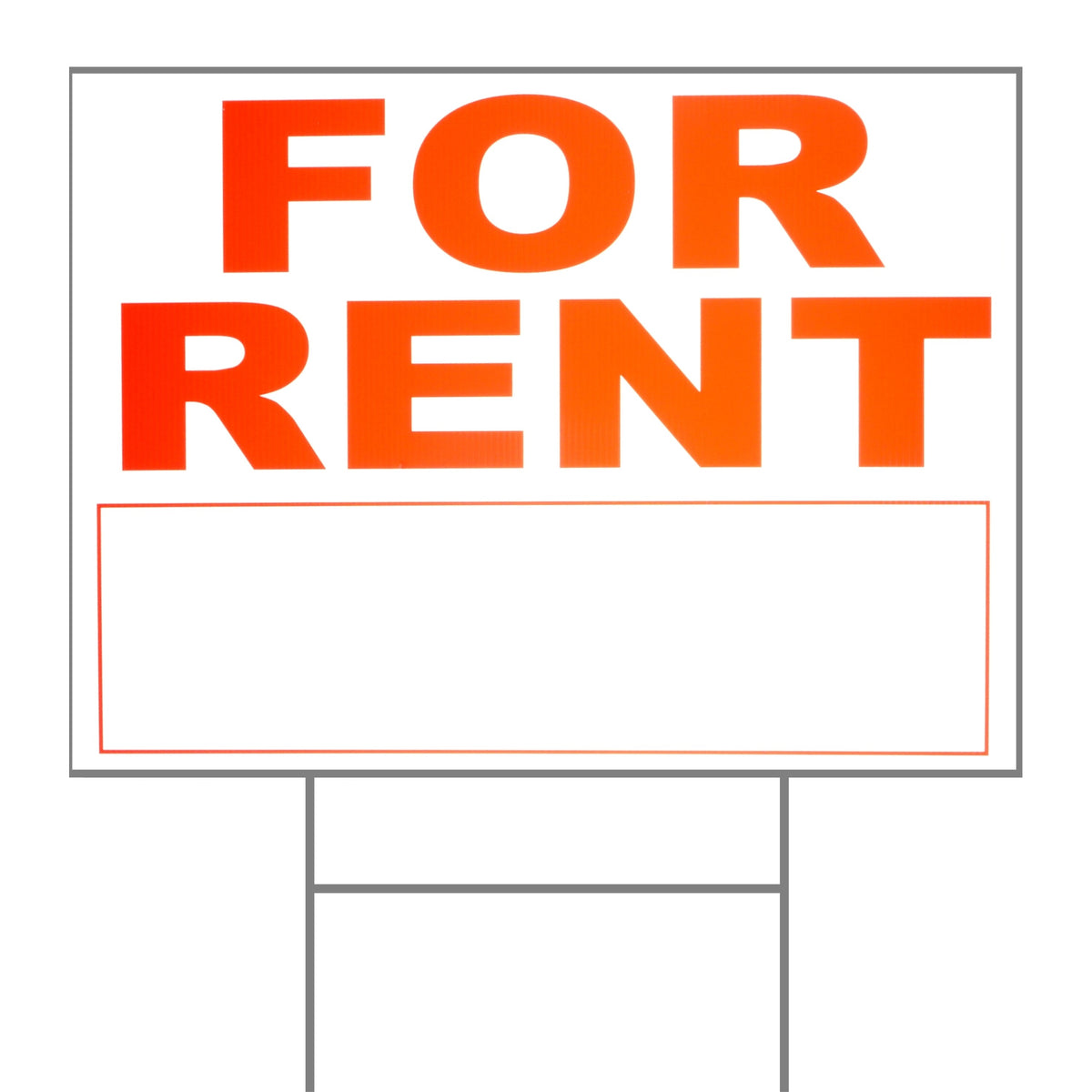 18" x 24" Plastic "For Rent" Signs — Fastener Line